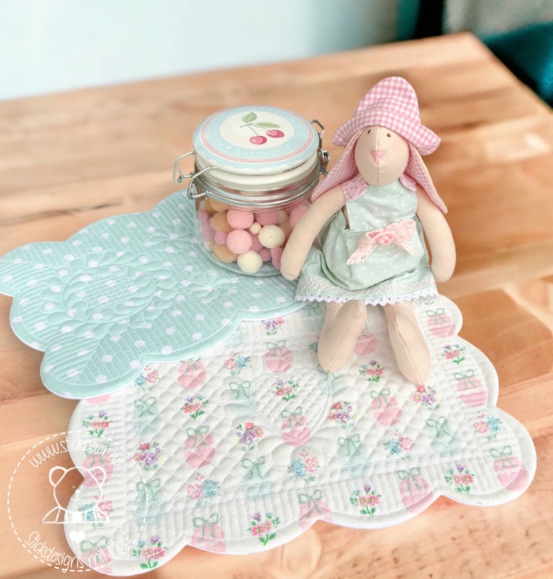 ITH Quilting Mugrugs 7x12 Stickbär Machine Embroidery Design - Etsy