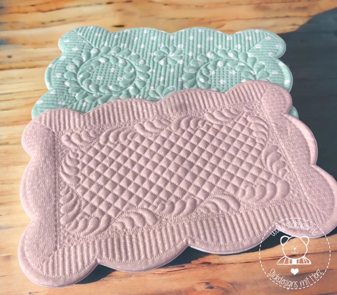 ITH Quilting Mugrugs 7x12 Stickbär Machine Embroidery Design - Etsy