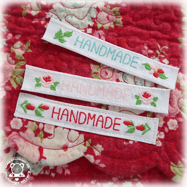 Stofflabels DIY Labels ITH Stickdatei Stickbär - Etsy