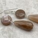 Beige Sunstone Earrings, 925 Sterling Silver Dangle, Natural Gemstone ...