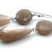 Beige Sunstone Earrings, 925 Sterling Silver Dangle, Natural Gemstone ...