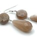 Beige Sunstone Earrings, 925 Sterling Silver Dangle, Natural Gemstone ...