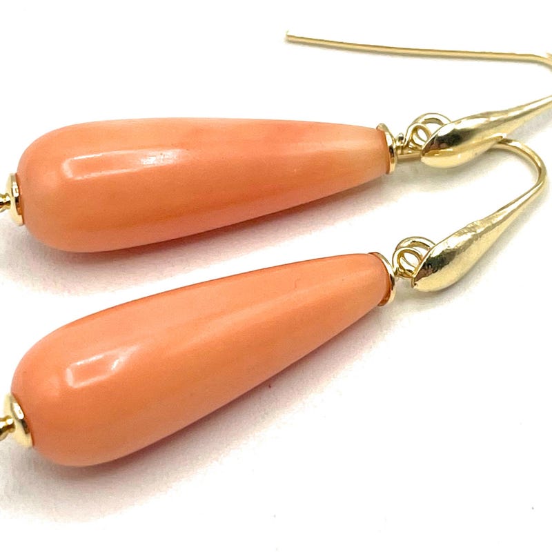 Coral Drop Earrings - Etsy