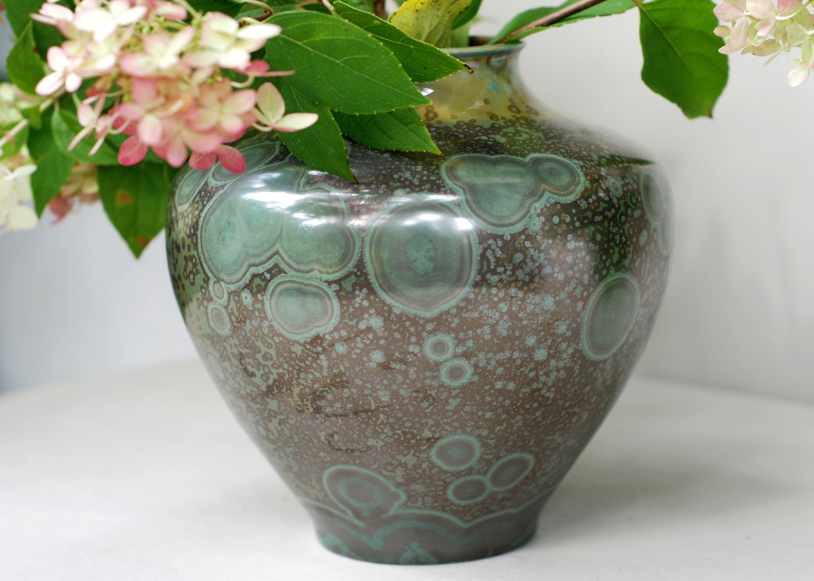 Decorative vase ceramic vase for flowers crystalline | Etsy