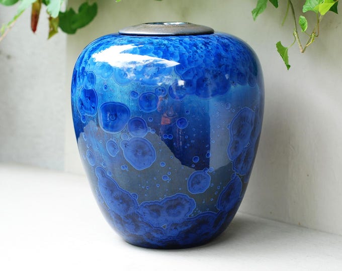 Full Size Ceramic Urn, Urn for Human Ashes, Crystalline Pottery, Adult ...