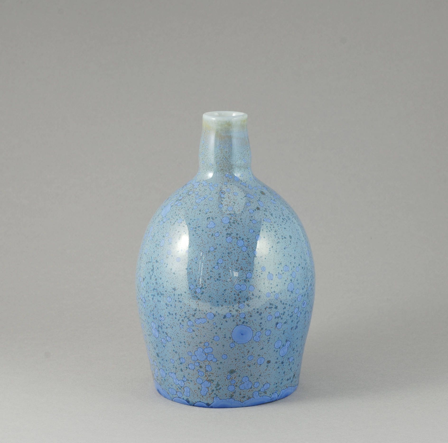Blue Ceramic Bottle, Crystalline Pottery, Bud Vase. - Etsy