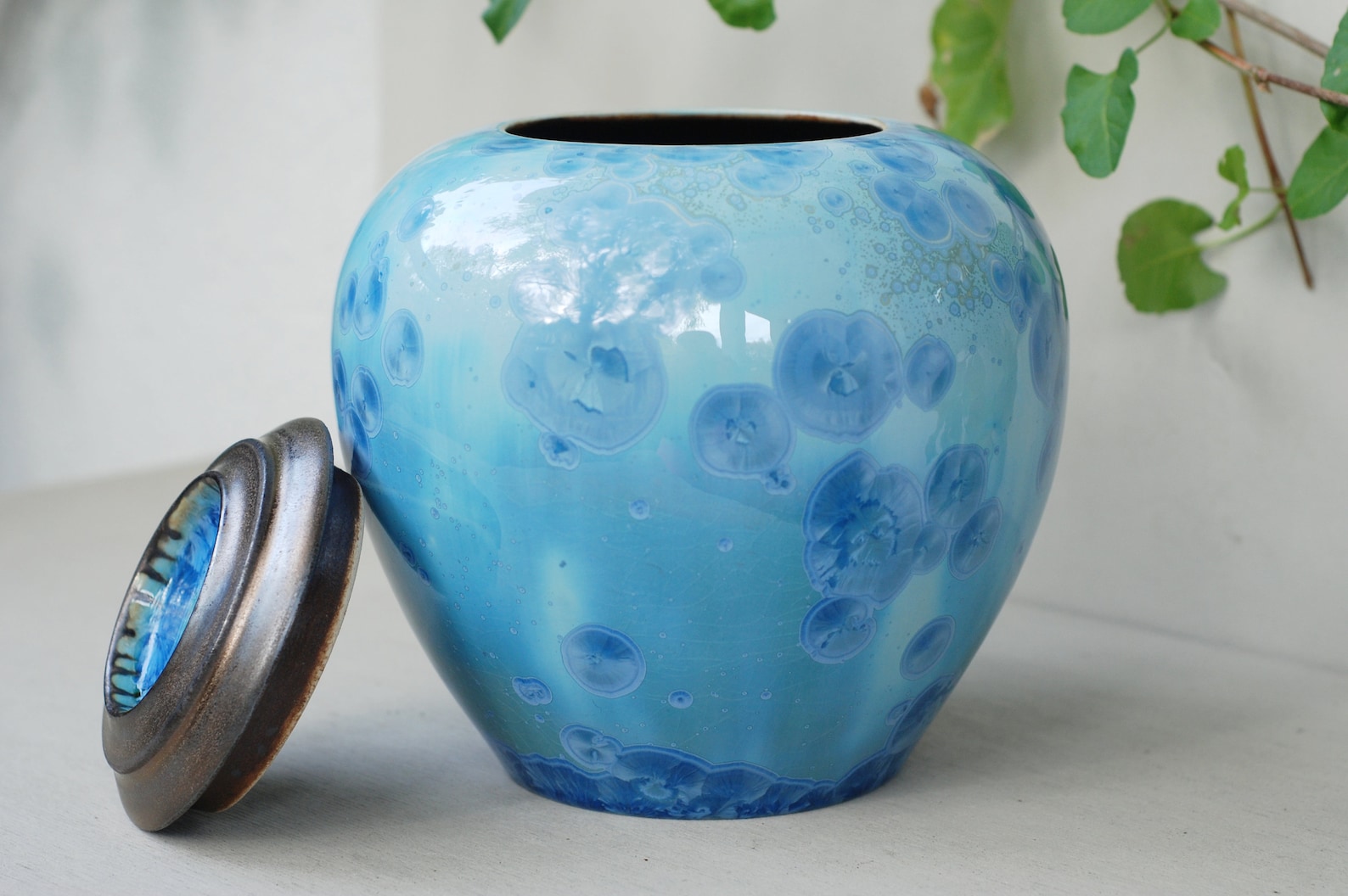 Ceramic Urns Urns for Human Ashes Crystalline Pottery - Etsy
