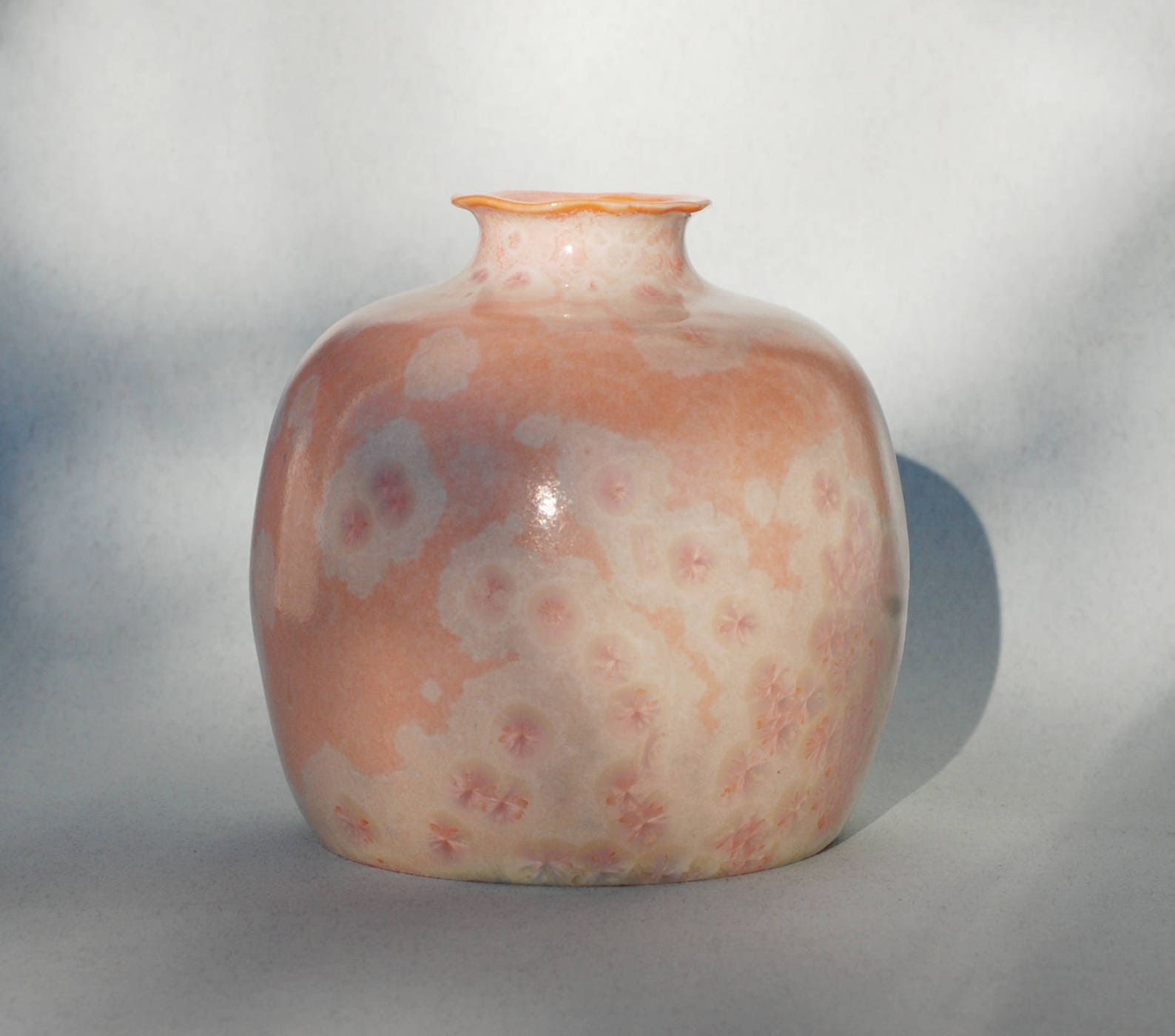 Pink Porcelain Vase Crystalline Pottery One of a Kind Home | Etsy