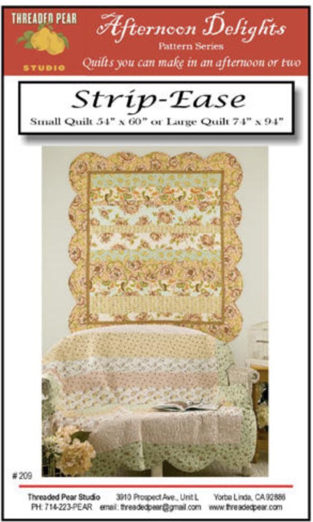 Strip-ease by Threaded Pear Studio Quilt Pattern - Etsy