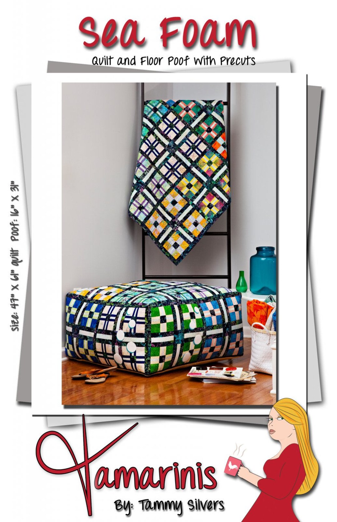 Sea Foam Quilt Pattern and Floor Pouf - Layer Cake Friendly! - Etsy