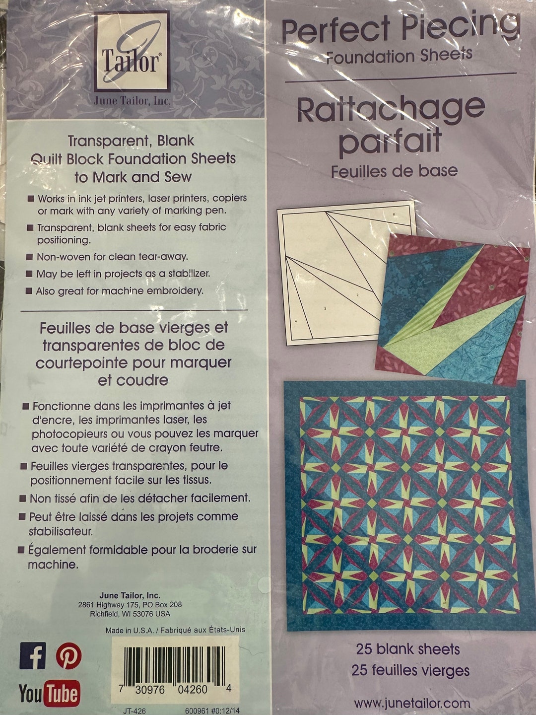 June Tailor Perfect Piecing Foundation Sheets - Etsy