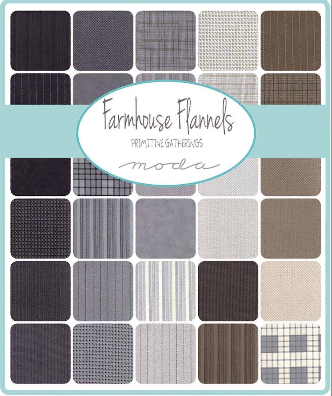 Farmhouse Flannels by Primitive Gatherings for Moda - Fat Eighth Bundle ...