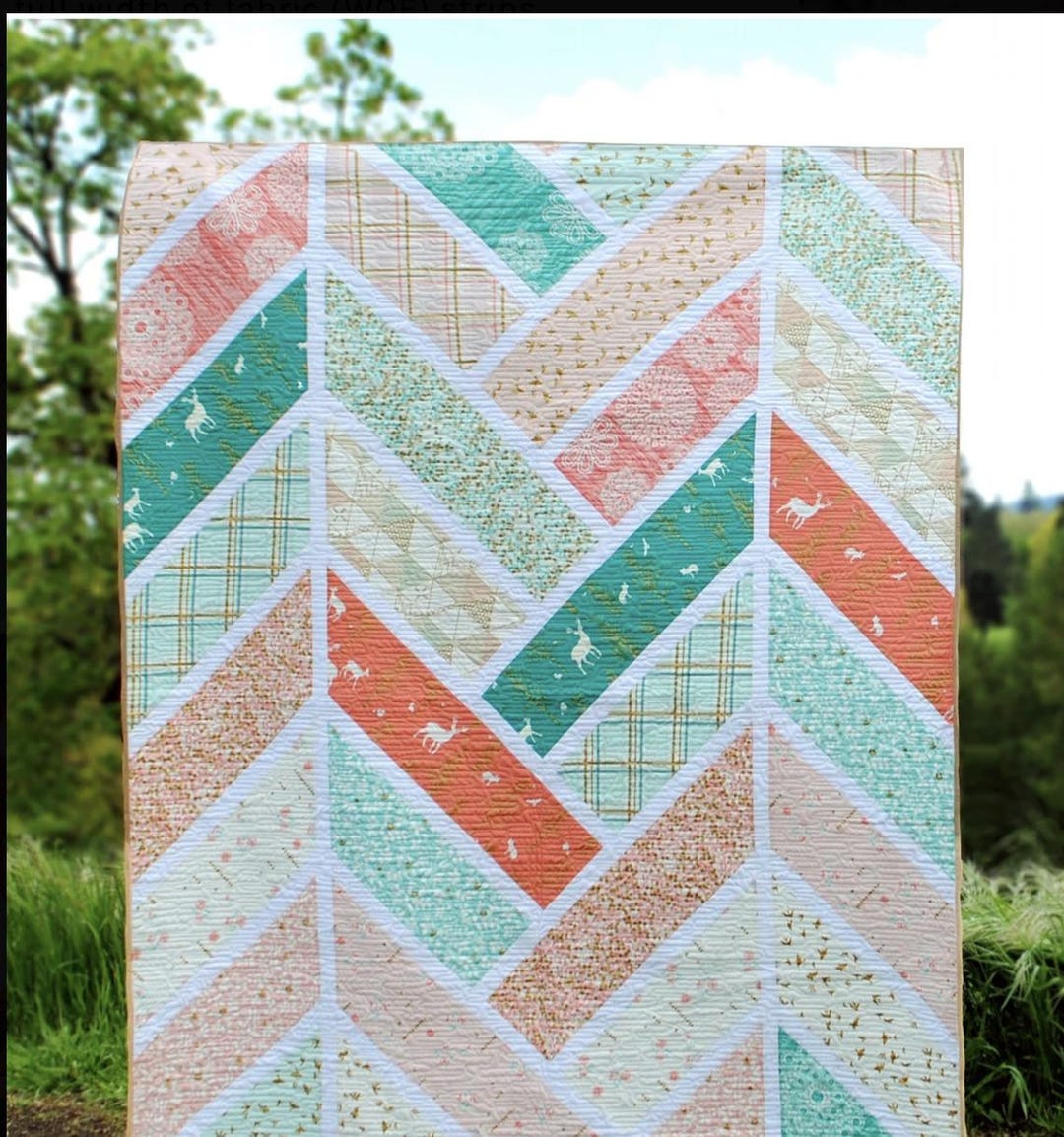 Broken Herringbone Quilt Pattern - Etsy