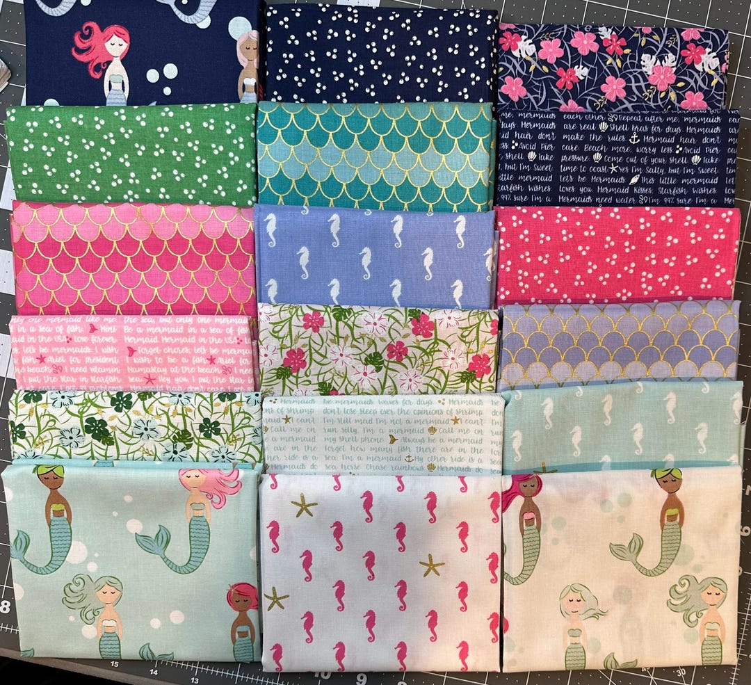Riley Blake Lets Be Mermaids Fat Quarters - Etsy