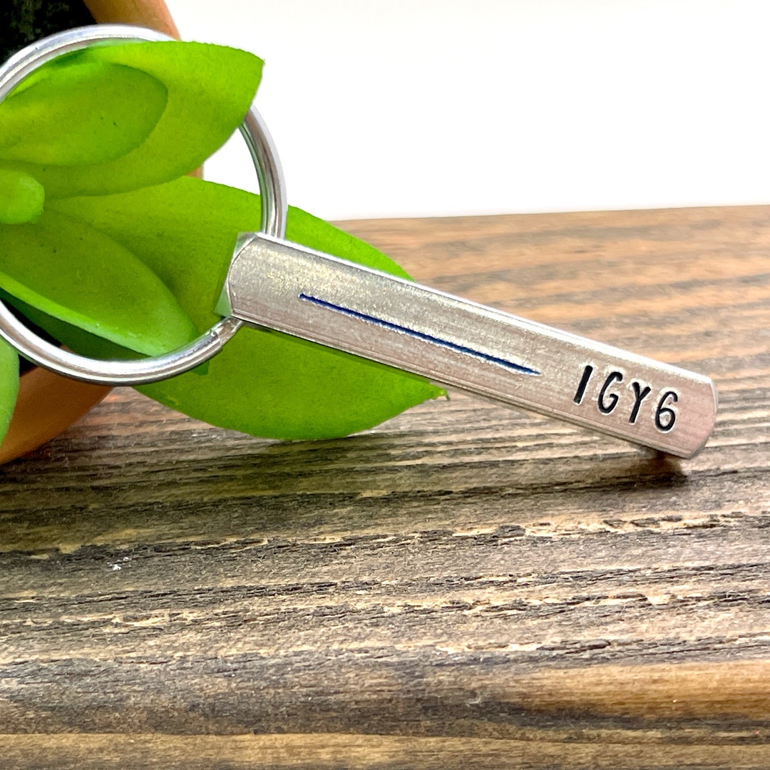 IGY6 Keychain Thin Blue Line Keychain Police Wife Keychain Police ...