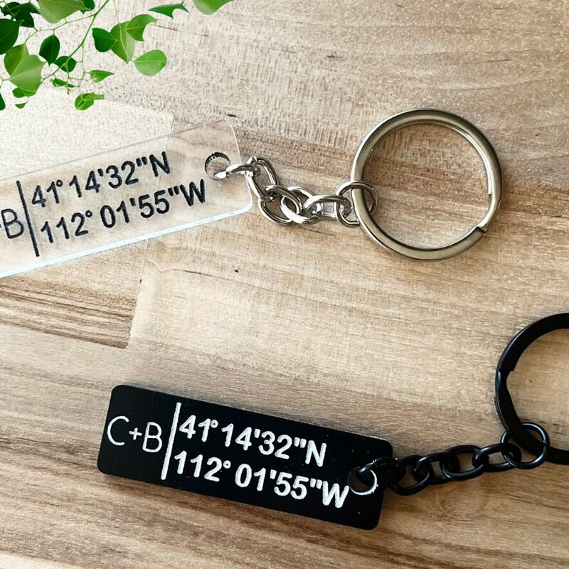 Coordinate Keychain - Etsy