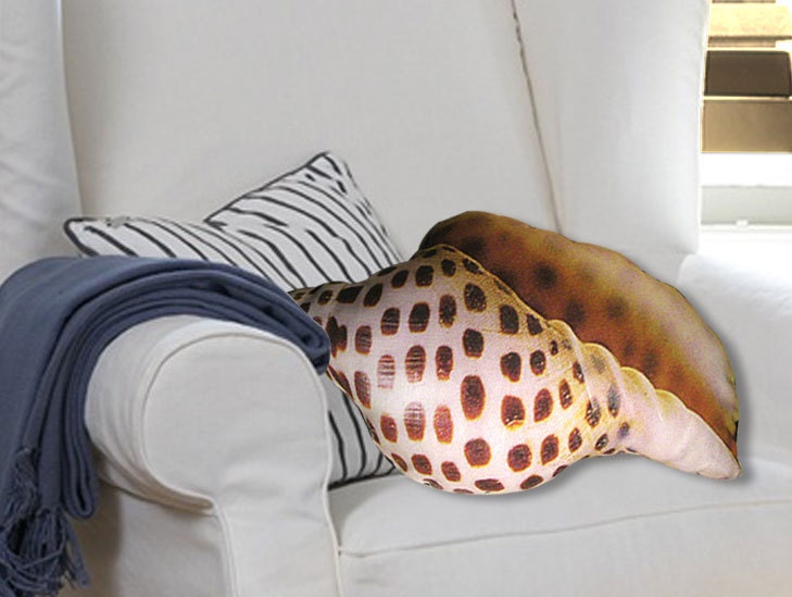 Shell Pillow Nautical Pillow Sea Shell Beach Pillow - Etsy