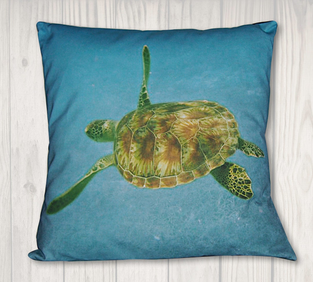 Sea Turtle Pillow Cover Coastal Decor 17 X 17 - Etsy
