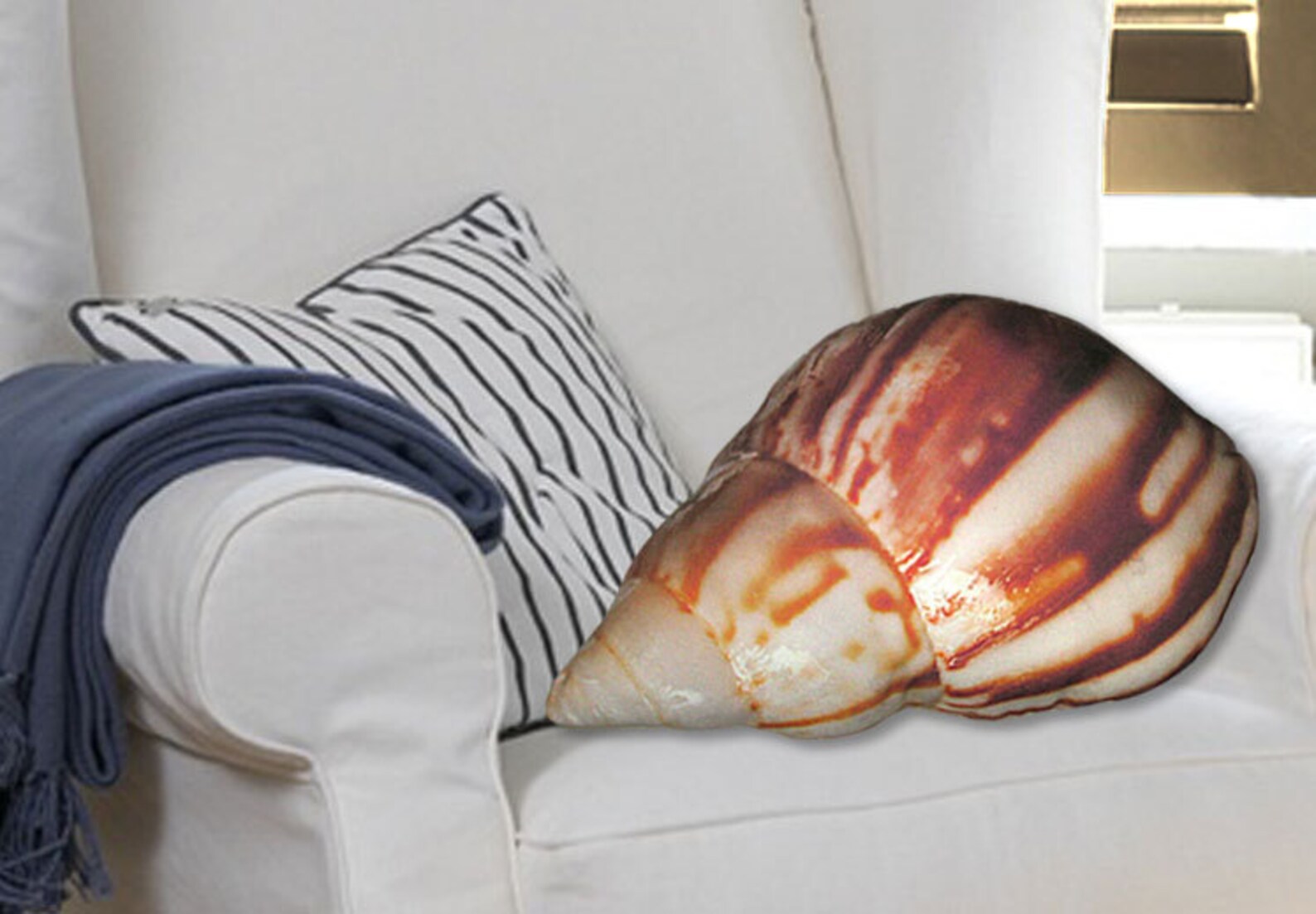 Sea Shell Shaped Pillow Periwinkle Snail - Etsy