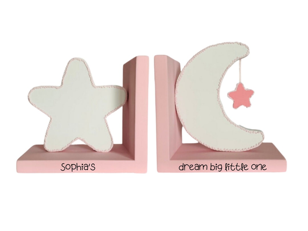 Bookends, Moon and Star Bookends, Moon Bookends, Nursery Bookends, Baby ...