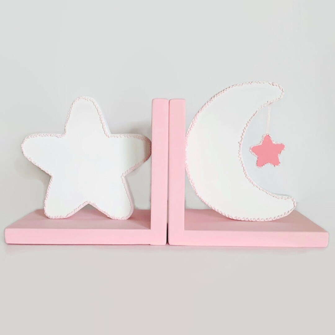 Bookends Moon and Star Bookends Moon Bookends Nursery - Etsy