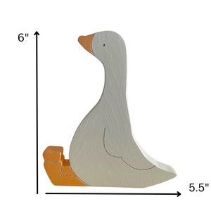 White Goose, Goose Shelf Decor, Wooden Goose, Goose Shelf Sitter, Baby ...
