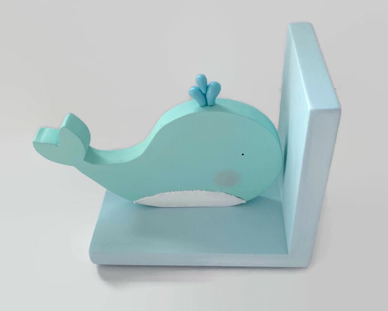 Bookends, Whale Bookends, Nautical Nursery Bookends, Baby Shower Gift ...