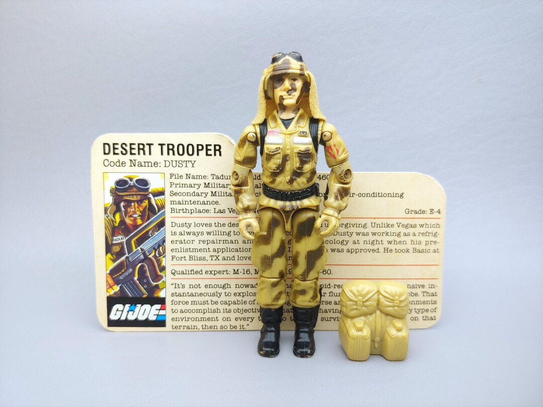 Vintage GI Joe 1985 Dusty C8 With Backpack and File Card - Etsy