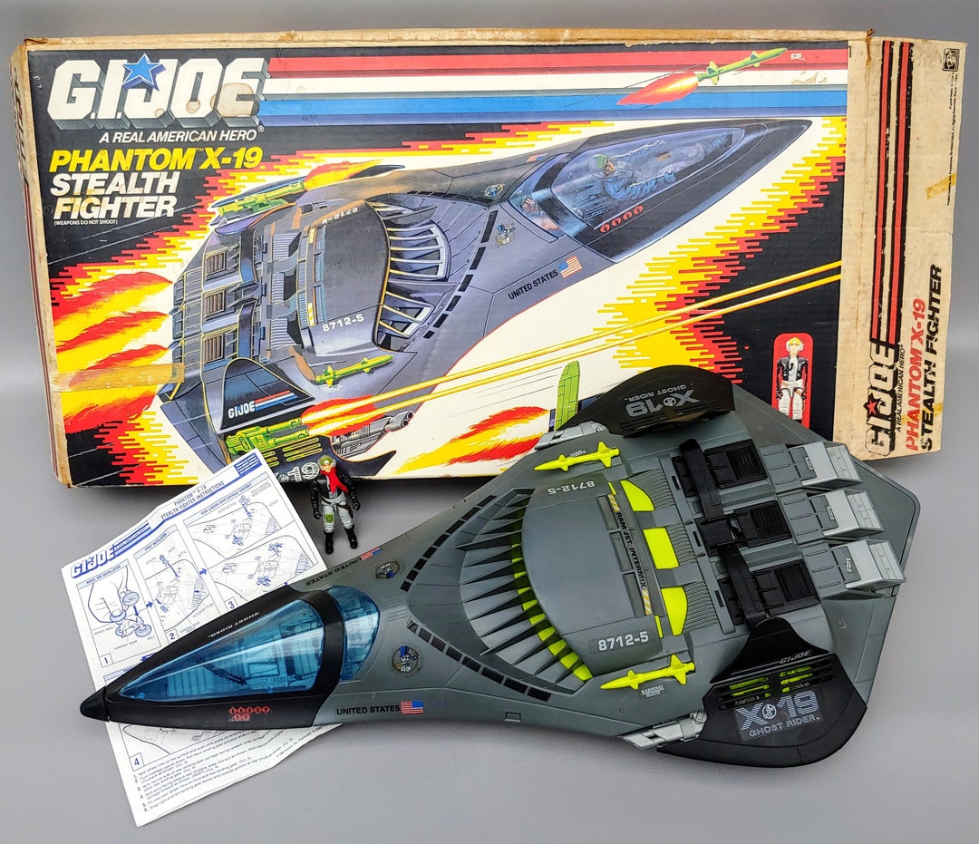 Vintage GI Joe 1988 X-19 Stealth Jet 100% Complete With Box - Etsy