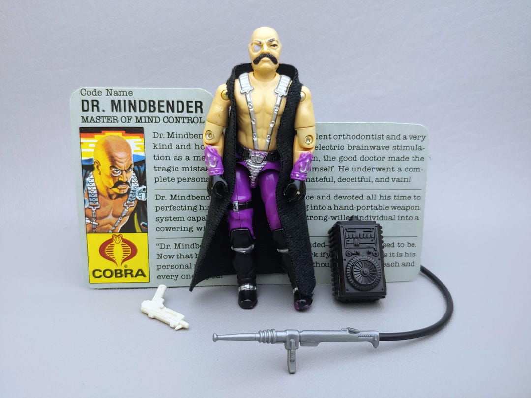 Vintage GI Joe Dr Mindbender C8 Complete With File Card Repo Cape - Etsy