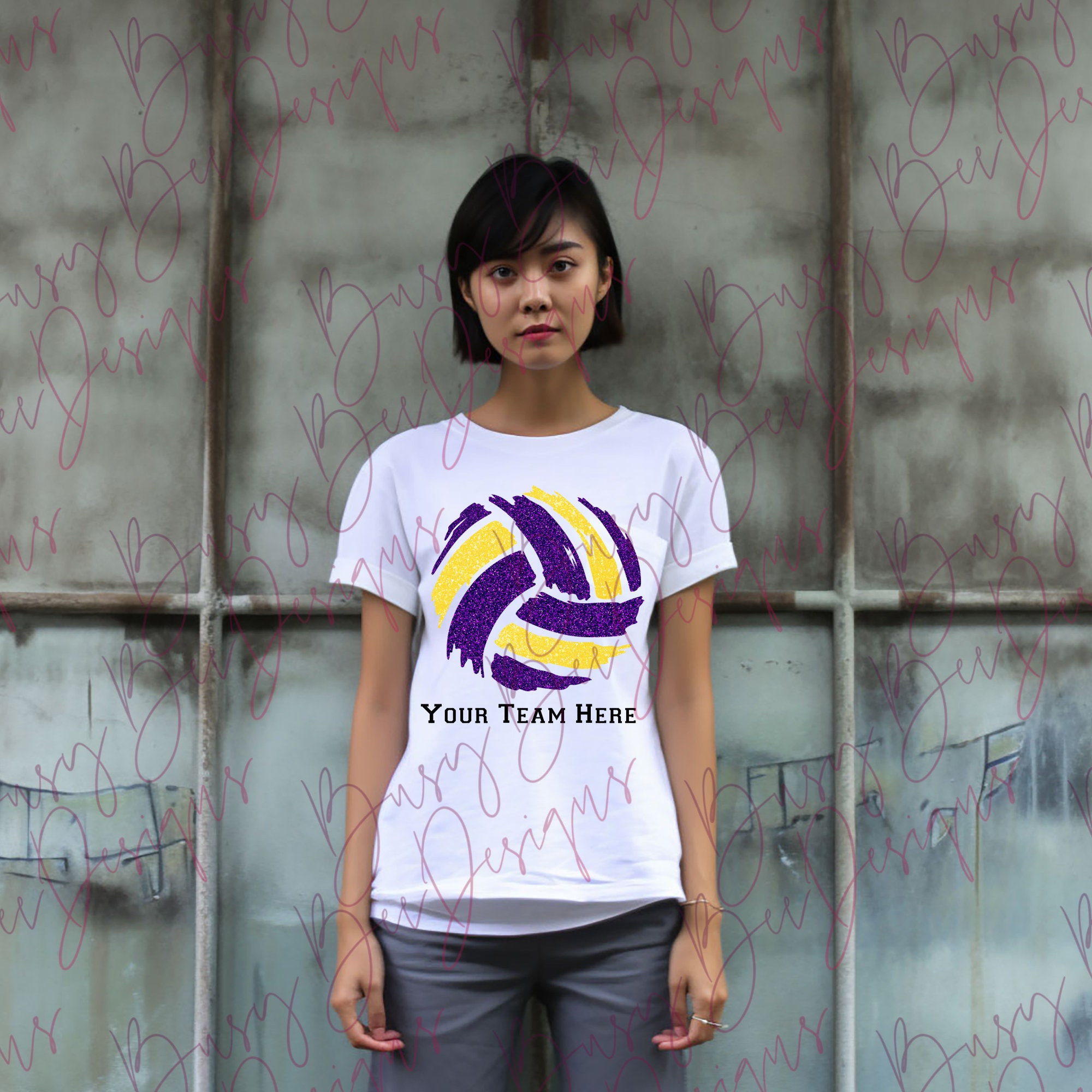 Volleyball Purple and Gold PNG for Sublimation - Etsy