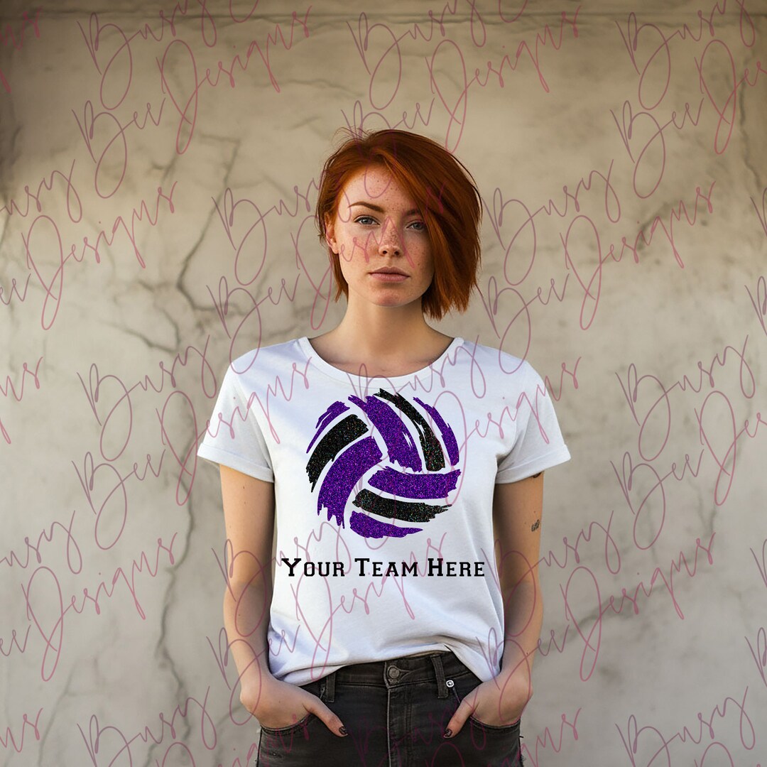 Volleyball Purple and Black PNG for Sublimation - Etsy