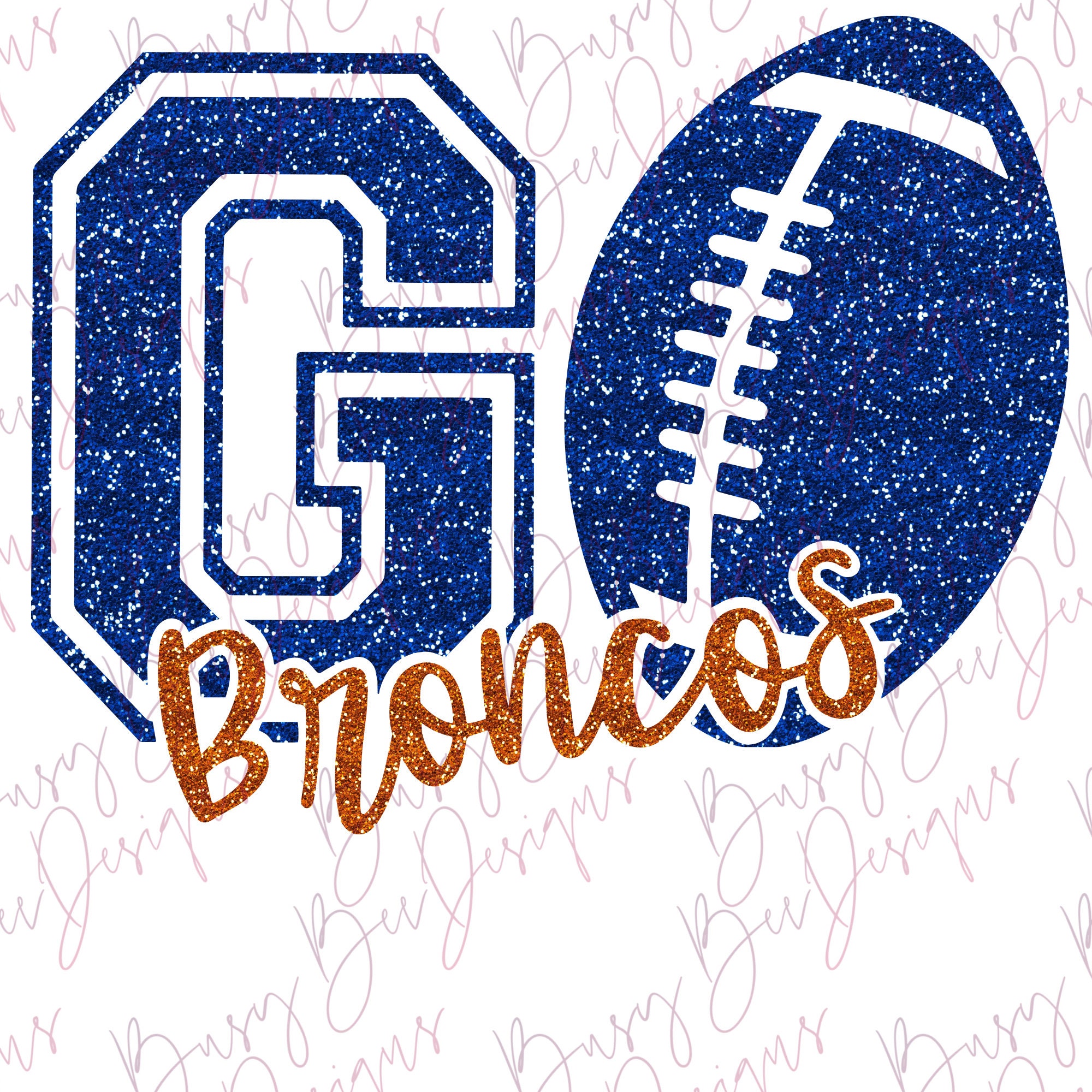 Go Broncos Football Canva Frame - Etsy