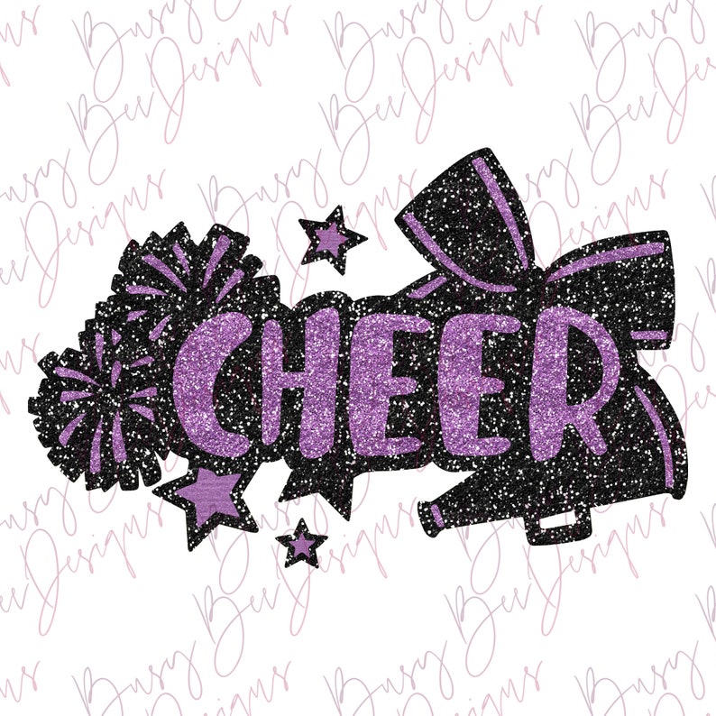 Cheer Megaphone Pom Pom and Bow Canva Frame - Etsy