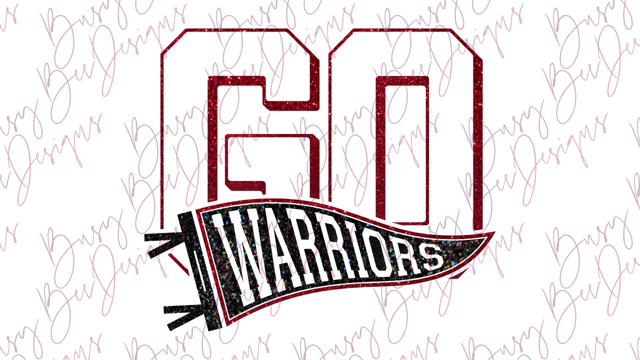 Go Warriors Pennant Flag PNG for Sublimation - Etsy