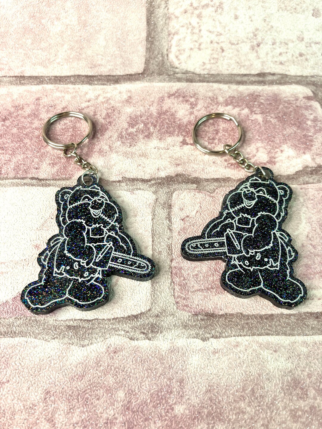 Scare Bear Keyring Various Colours. Chainsaw Bear Bag Charm Zipper Pull ...
