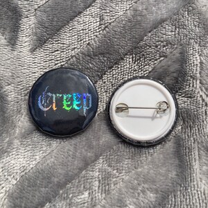 Gothic Button Badge, Black Skull Badge, Creep Badge Pin, Alternative ...