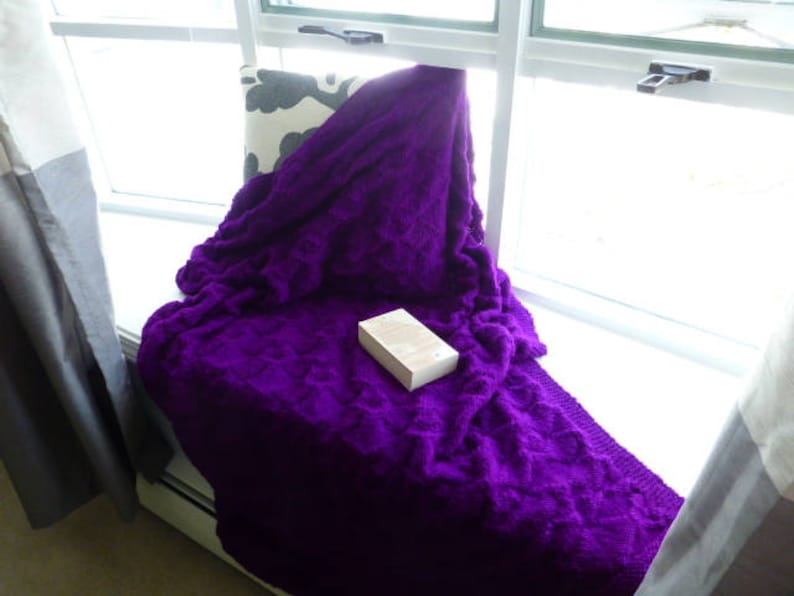 Bright Purple Argyle Throw - Etsy
