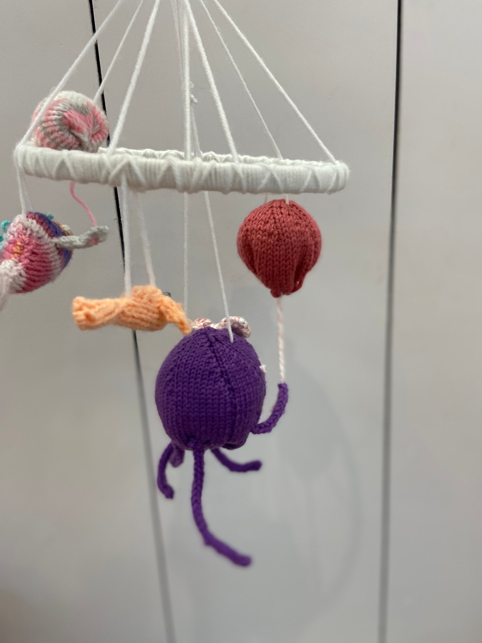 Whimsical Octopus and Fish With Balloons Mobile for Nursery 8” - Etsy