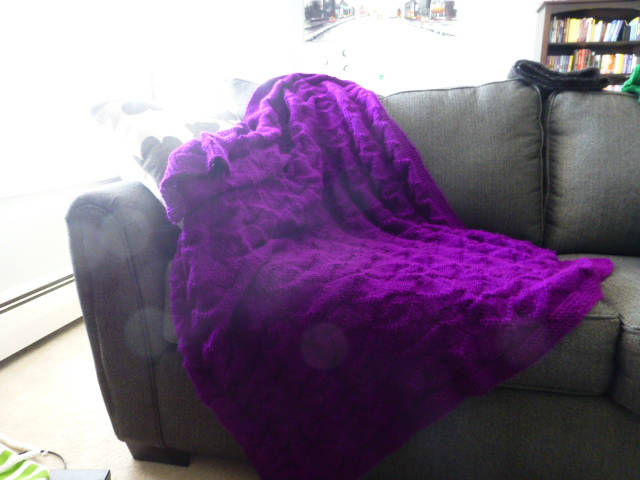 Bright Purple Argyle Throw - Etsy