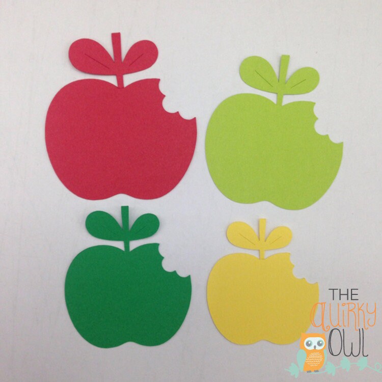 Scrapbooking Die Cuts Green Apple Yellow Apple Apple Shapes 24 Apple ...