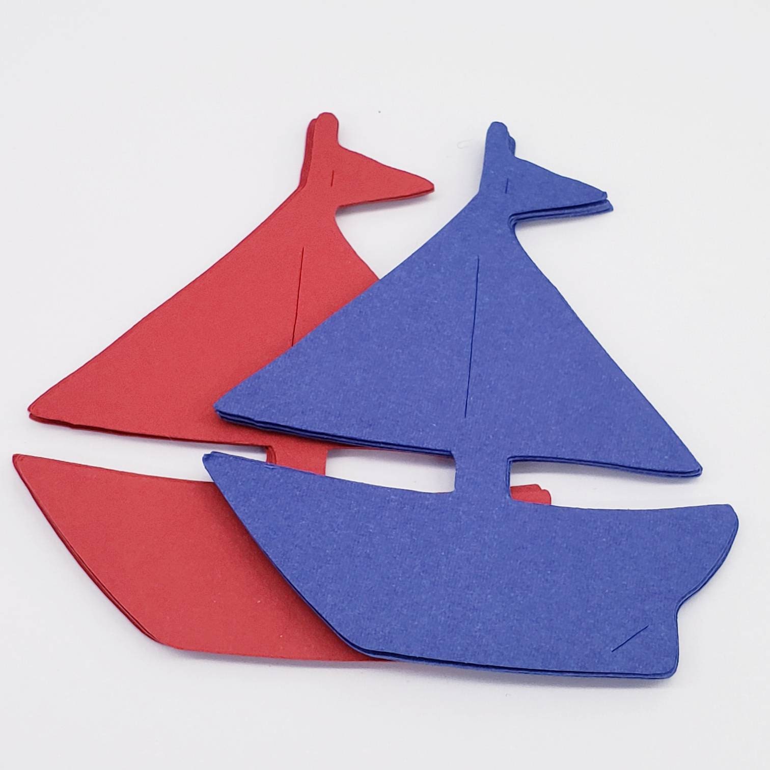 Sailboat Die Cuts Paper Sailboat Shapes Card Making - Etsy Canada