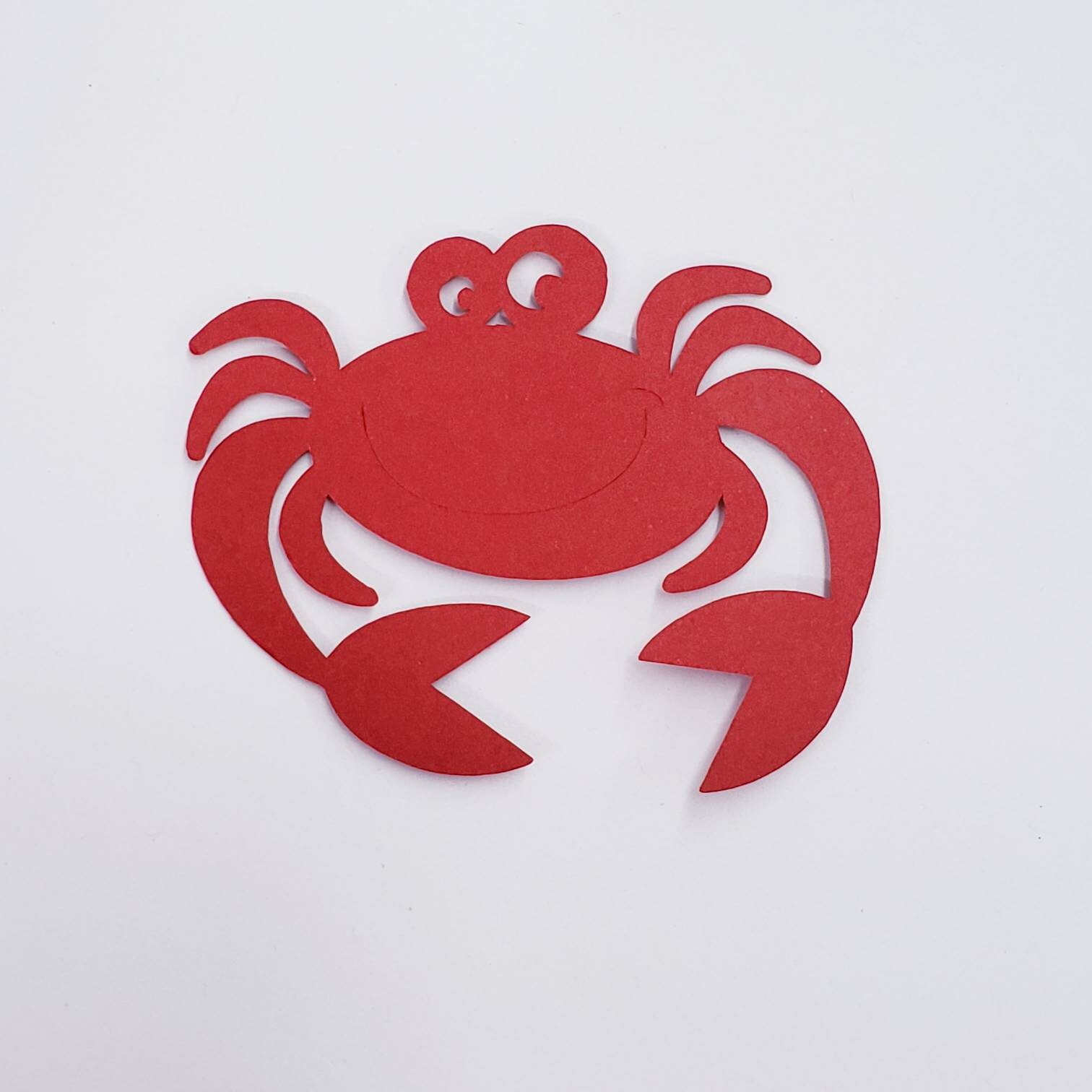 Crab Die Cut Paper Shapes Paper Crab Cut Outs Cute Crab Die | Etsy