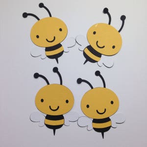Bee Die Cuts Paper Bee Cut Outs Mom to BEE Baby Shower | Etsy