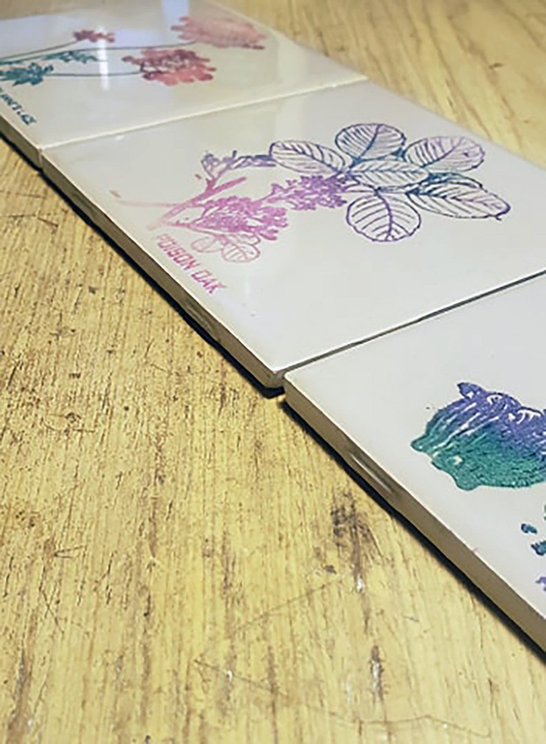 Poisonous Plants Decorative Tile Collection Laser Engraved , Set of 3 ...