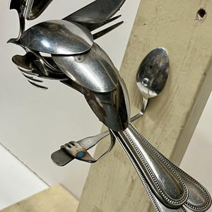 Silverware Bird Sculpture - Etsy
