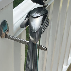 Silverware Bird Sculpture for Porch Post or Wall - Etsy