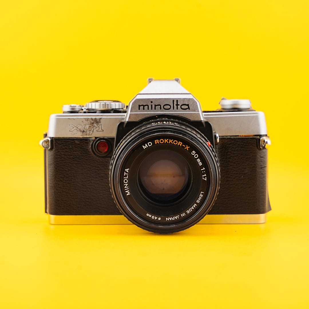 Vintage Minolta XG-1 35mm SLR Film Camera With Minolta MD Rokker-x 50mm ...