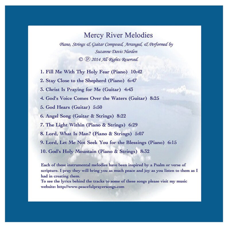 Music Cd-mercy River Melodies - Piano, Strings, and Guitar ...