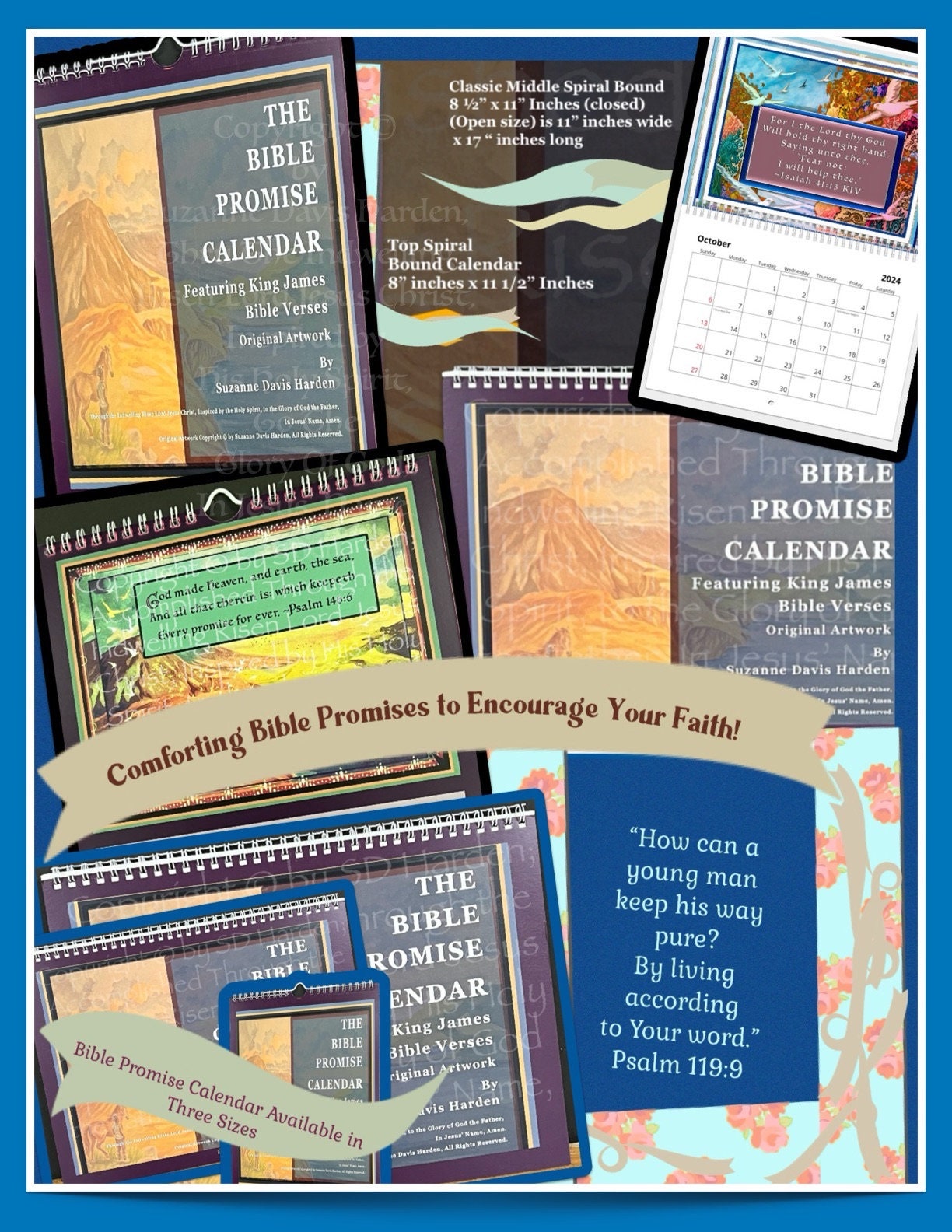 2024 Bible Promise Wall Calendar Designed & Illustrated by Suzanne ...